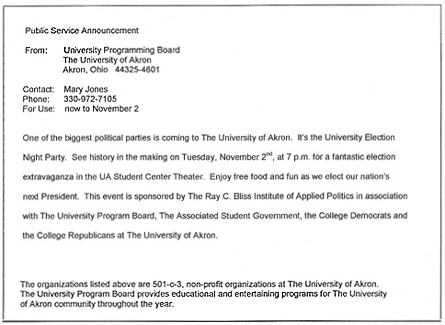 How to write a PSA – Z88 Akron